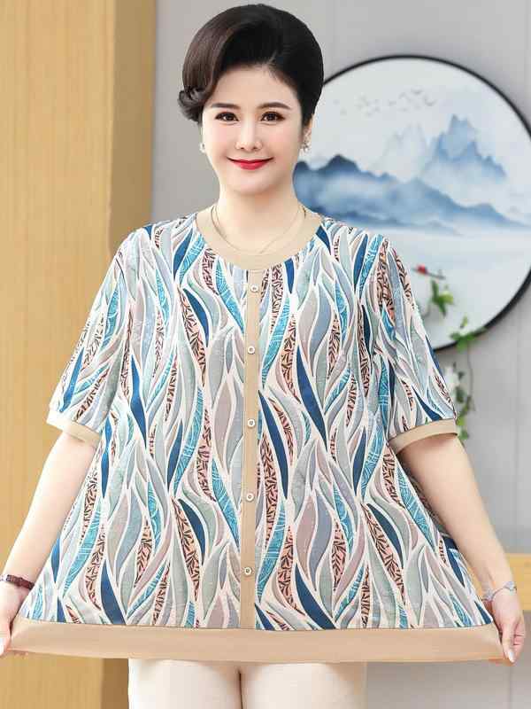 ・柄: 無地・主な素材: ポリエステル80〜90%・加工: 立体裁断・サイズ展開: 3XL, 4XL, 5XL, 6XL, 7XL, 8XL・スタイル: エレガント、通勤・ネックライン: クルーネック・シルエット: ゆったり・対象年齢: 大...