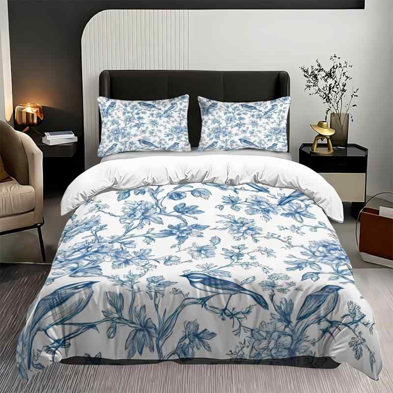 ・カテゴリ: 寝具3点セット・スタイル: 花柄・主な素材: ポリエステル100%・カラー: 花柄・セット内容: 掛け布団カバー1点、枕カバー2点・重さ: 約90g/m²・印刷加工方法: デジタル印刷・織り方: 縁取り、プリント、ツイル、起毛...