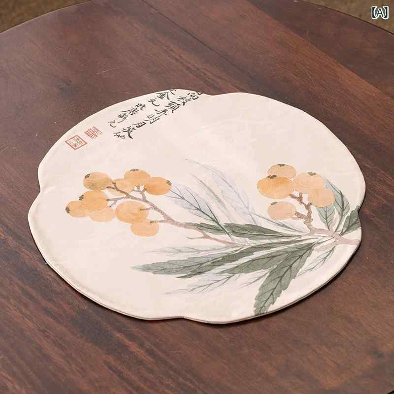 ・カテゴリ: 茶席・スタイル: 新中式・素材: 布・柄: 枇杷, 春放, 蘭花, 竹影, 柿柿如意, 春影, 鮮花, 桂花・カラー展開: 米白色, 小麦色, 雪白色・サイズ: 約32.5cm x 32.5cm・重量: 約100g