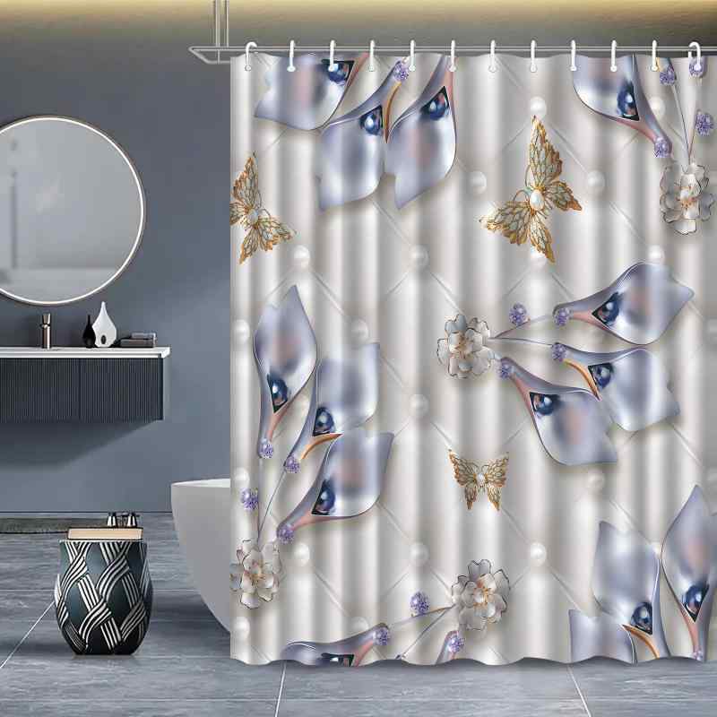 ・カテゴリ: 防水シャワーカーテン・素材: ポリエステル・スタイル: ライトラグジュアリー・柄: ライトラグジュアリー・特徴: 穴あけ不要・サイズ展開: 90x180cm, 120x180cm, 150x180cm, 180x180cm, ...