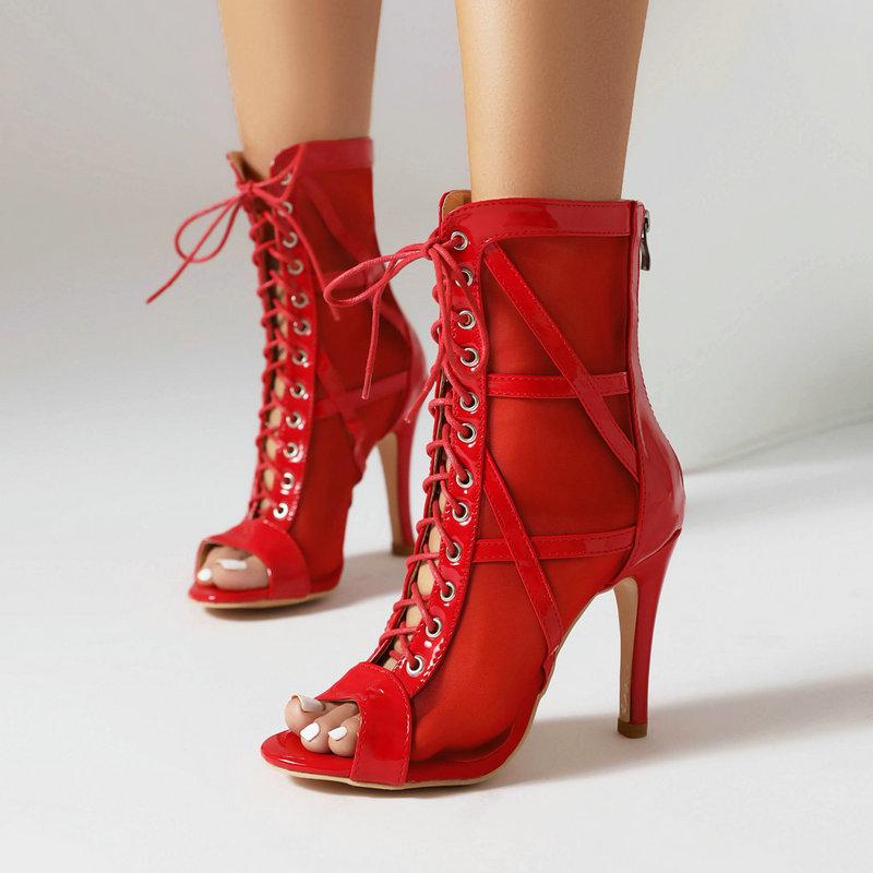 ・カテゴリ: ファッションサンダル・スタイル: カジュアル・アッパー素材: PU・裏地素材: PU・ソール素材: ゴム・つま先形状: オープントゥ・留め具: レースアップ・カラー展開: ホワイト,ブラック,レッド・サイズ展開: 34,35,...