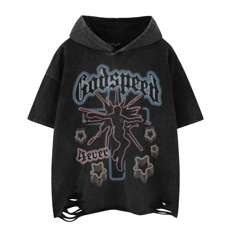 ・カテゴリ: Tシャツ・スタイル: トレンドストリート・主な素材: 綿100%・柄: 数字・文字プリント・フィット: ルーズフィット・タイプ: プルオーバー・フード: フード付き・袖丈: 半袖・袖タイプ: レギュラー・対象: 青少年・適用シ...