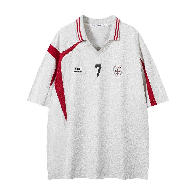 ・カテゴリ: Tシャツ・スタイル: アメリカン・主な素材: 綿65%・ネックライン: 襟付き・袖丈: 半袖・柄: 数字・アルファベット・カラー展開: ダークブルー、ヘザーグレー・サイズ展開: S、M、L、XL・フィット: ルーズ・タイプ: ...