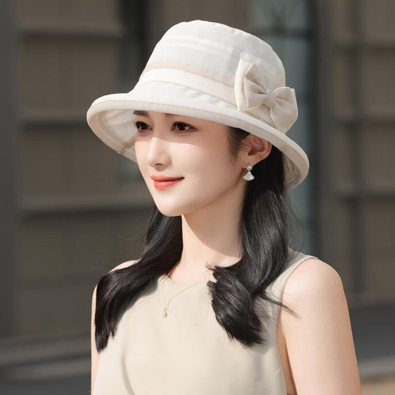 ・カテゴリ: ハット・主な素材: ポリエステル81～95%・スタイル: カジュアル、エレガント、通勤・トップ形状: ラウンド・つばの形状: ショート・カラー展開: カーキ、ライトパープル、モーヴピンク、ダークパープル・サイズ展開: フリーサ...