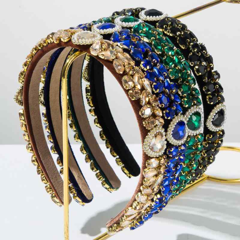 ・カテゴリ: ヘアアクセサリー・スタイル: バロック・テイスト: レトロ・主な素材: パール、ガラスラインストーン・加工技術: ラインストーン装飾・柄: ハート・タイプ: カチューシャ・対象: 女性・カラー展開: ブラック、ブラウン、グリー...