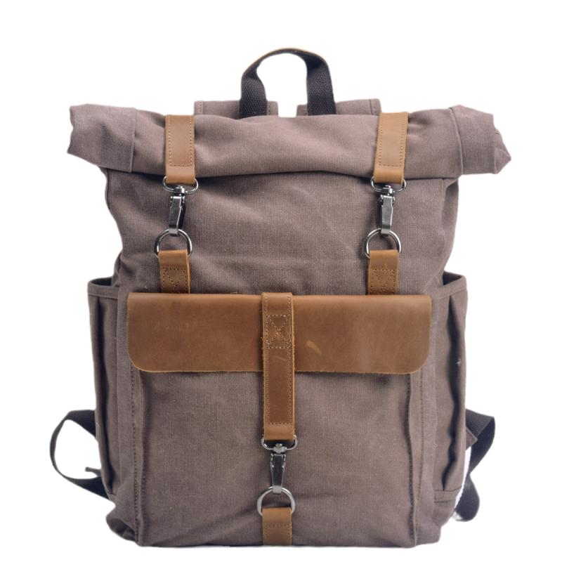・素材: 帆布・裏地素材: 綿・容量: 20-35L・柄: 無地・機能: 通気性、防水、耐摩耗、耐衝撃、負担軽減・カラー展開: コーヒー、ダークグレー、レイクグリーン、アーミーグリーン・対象性別: 男性・適用シーン: アウトドアスポーツ、旅行