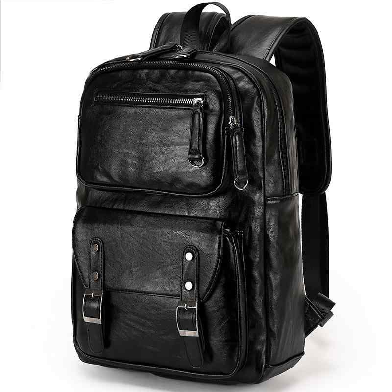 ・カラー: ブラック・性別: 男性・使用シーン: 日常・素材: PU・スタイル: ビジネス、カジュアル・容量: 20-35L・機能: 超軽量・収納可能PCサイズ: 15インチ・柄: 無地・裏地素材: ポリエステル・特徴: ステッチ、パッチワ...