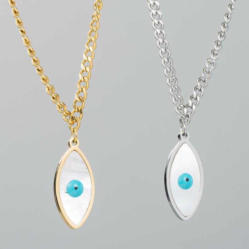 ・主な素材: チタン鋼・加工: 電気メッキ・形状: 幾何学模様・チェーンタイプ: 通常チェーン・多層: 多層構造・ペンダント素材: マザーオブパール・周囲: 21cm～50cm・カラー: シルバー・スタイル: ファッションOL・スタイル分類...