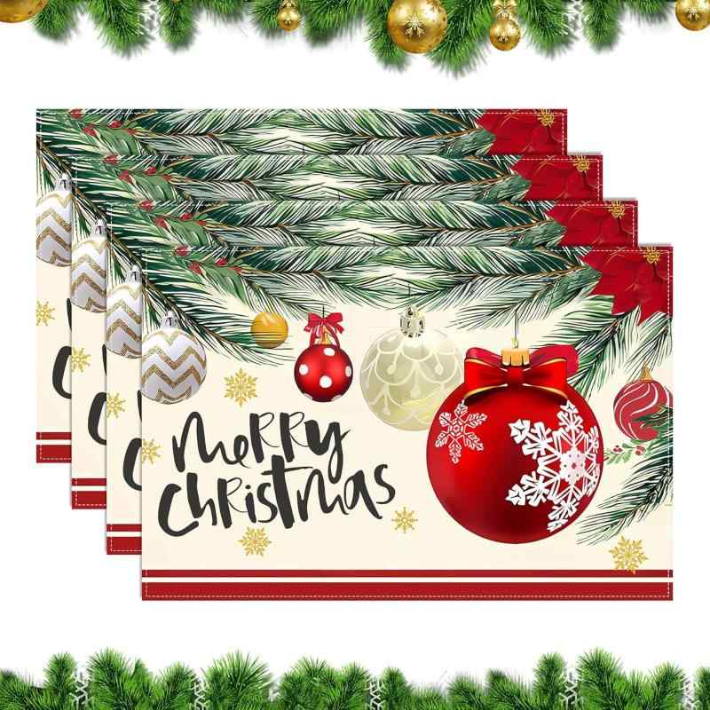 4個セット・素材: 麻100%・その他素材: ポリエステル・形状: 四角・スタイル: アメリカン・サイズ: 30x45cm・適用場所: 屋外、レストラン