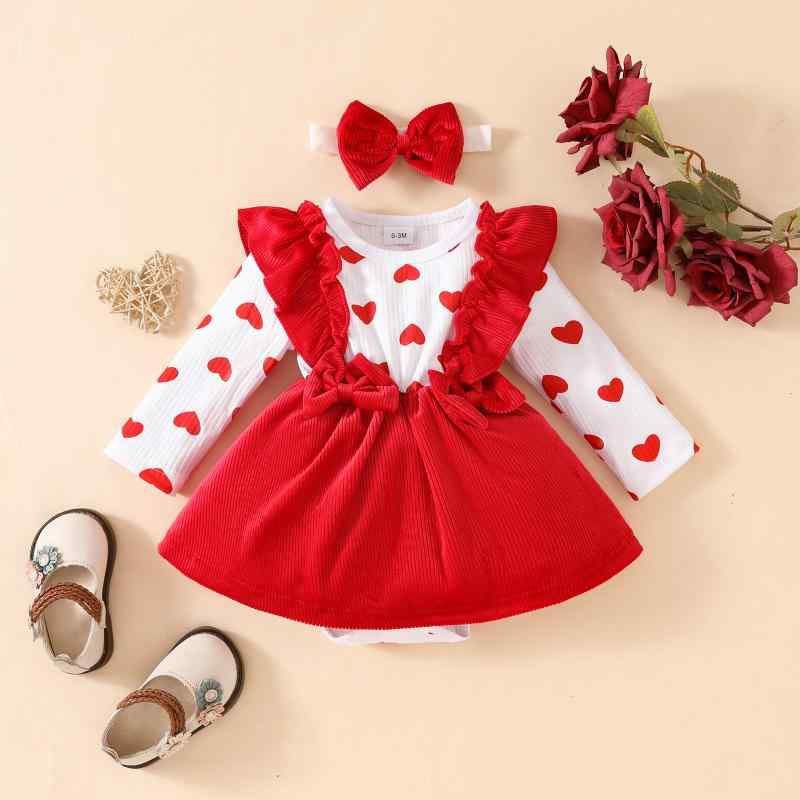 ・カテゴリ: ロンパース・スタイル: スウィート・主な素材: コーデュロイ（ポリエステル95%）・袖丈: 長袖・厚さ: 普通・開閉タイプ: プルオーバー・対象性別: 女の子・対象年齢: 新生児・カラー展開: レッド・サイズ展開: 0-3ヶ月...