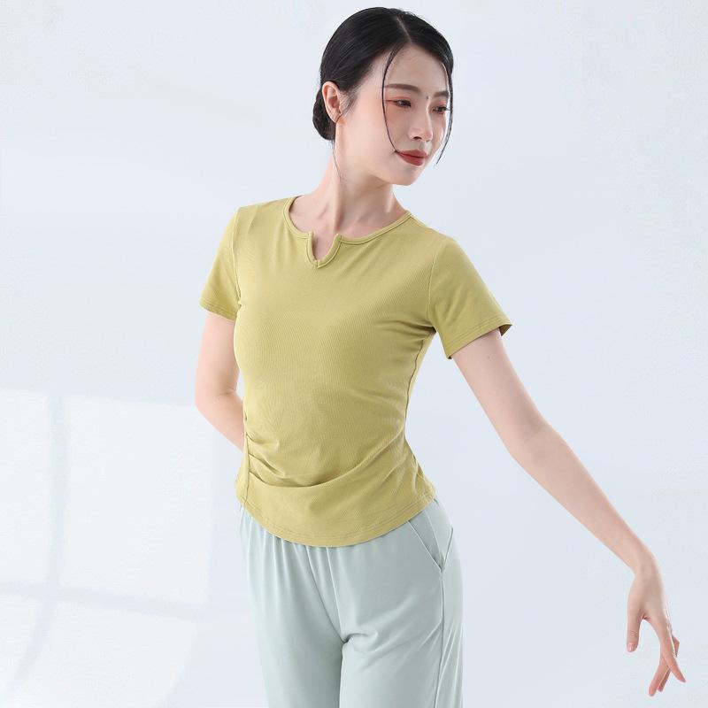 ・カテゴリ: ダンスウェア・性別: レディース・主な素材: 綿92%・袖丈: 半袖、長袖・カラー展開: ライトイエロー、ミントグリーン、シーブルー、ブラック、抹茶グリーン、パープルピンク・サイズ展開: S、M、L、XL、XXL、3XL