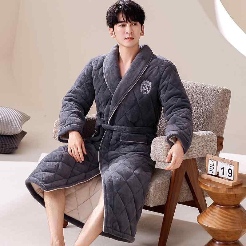 ・素材名: 珊瑚フリース中綿入り・主な素材: ポリエステル100%・厚み: 超厚手 (401-500g/m²)・機能: 通気性、睡眠、伸縮性、部屋着、快適性・対象: メンズ・サイズ展開: L、XL、XXL、XXXL・スタイル: 豪華、上品・...