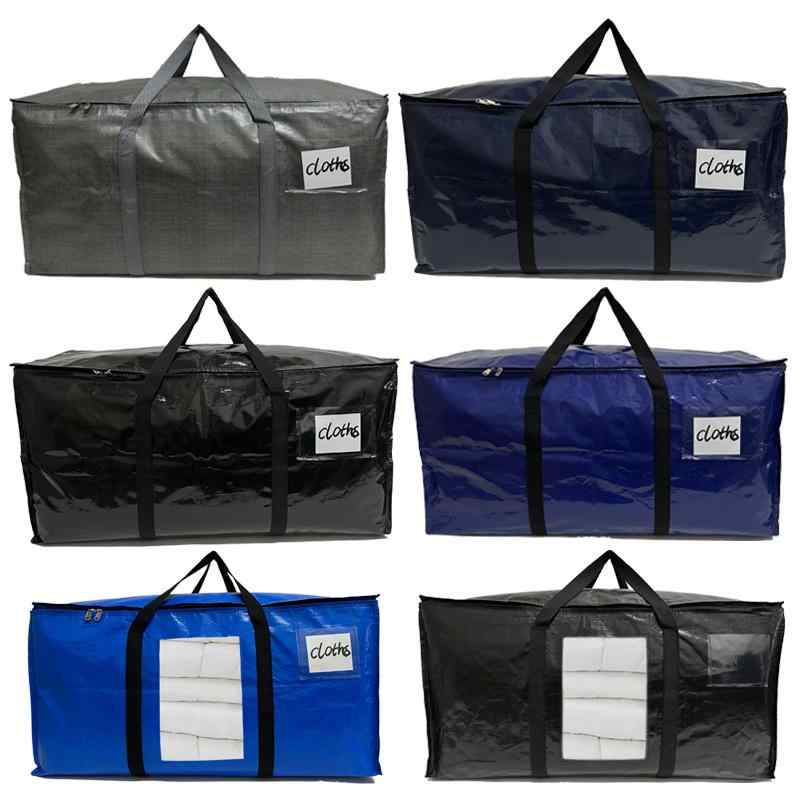・主な素材: PP・耐荷重: 1-50kg・収納可能物: 衣類・タイプ: 編み袋・用途: 引っ越し袋・カラー展開: 深藍、黒、宝藍、透明、麻灰