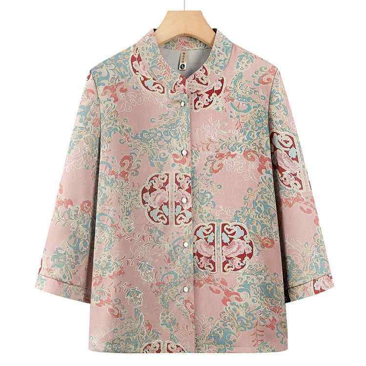 ・カラー展開: ピンク、グリーン・サイズ展開: XL、2XL、3XL、4XL、5XL・主な素材: 綿ポリエステル・スタイル: エスニック、エレガント通勤、エレガント・加工: プリント