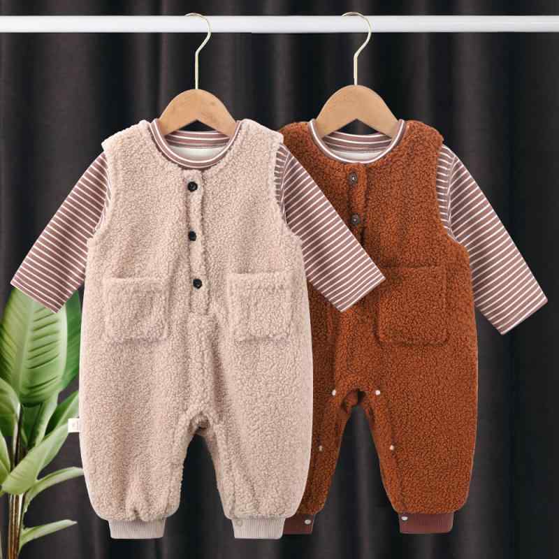 ・カテゴリ: ロンパース、カバーオール・スタイル: 韓国風・デザイン: カバーオール・主な素材: ポリエステル100%・対象性別: ユニセックス・対象年齢: 1～3歳・袖丈: ノースリーブ・開閉タイプ: シングルボタン・カラー展開: ダーク...