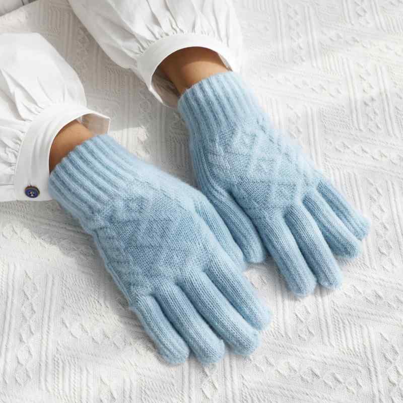 2個セット・カテゴリ: 保温手袋・タイプ: 指あり手袋・機能: 保温・スタイル: スウィート・テイスト: フレッシュスウィート・主な素材: ポリエステル・加工: ジャカード織・柄: 形状、パターン・カラー展開: ブラック、ブルー、グレー、ベ...