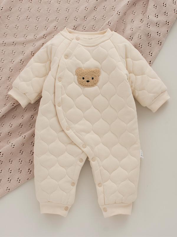 ・カテゴリ: ロンパース・スタイル: シンプル・性別: ユニセックス・対象年齢: 新生児（0〜1歳、80cm以下）・主な素材: 綿100%・生地の厚さ: 厚手・袖丈: 長袖・フード: 取り外し可能・開閉タイプ: 斜め前開きボタン・カラー展開...