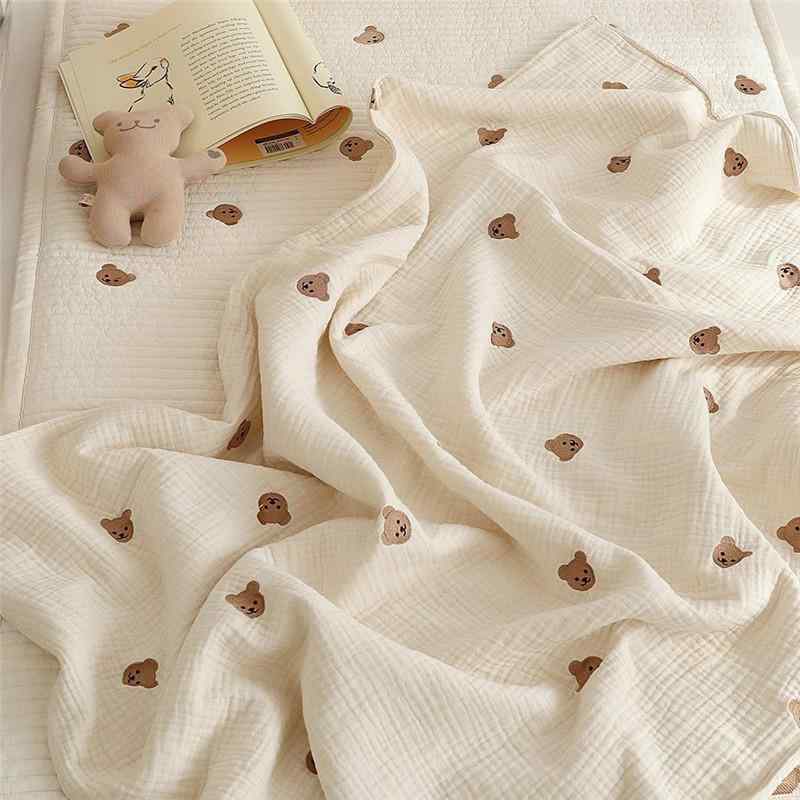 ・カテゴリ: 毛布・スタイル: 韓国風・主な素材: 綿100%・柄: 刺繍クマ、刺繍ウサギ、刺繍星月・対象: 乳幼児（1〜3歳）・適用シーズン: 四季兼用・重さ: 約300g〜500g未満