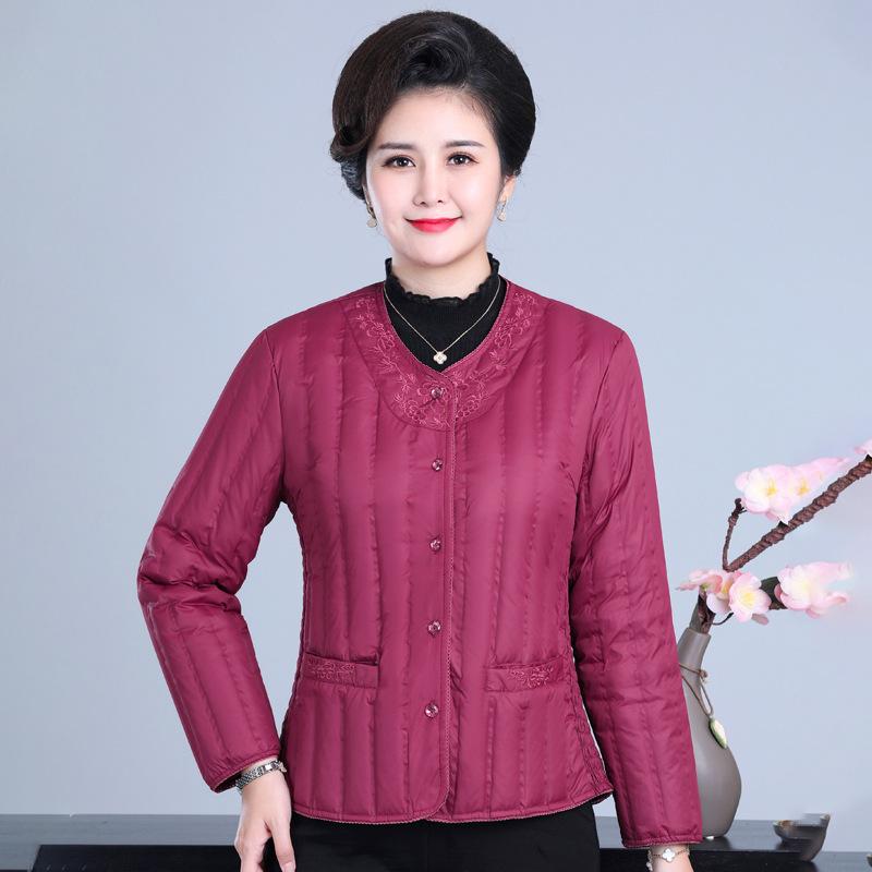 ・カテゴリ: レディースダウンジャケット・柄: 幾何学模様・デザイン: ポケット付き・主な素材: ポリエステル90～95%・カラー展開: 深紅、葡萄色、モスグリーン、レッド、ピンク・サイズ展開: L、XL、2XL、3XL、4XL、5XL、6...