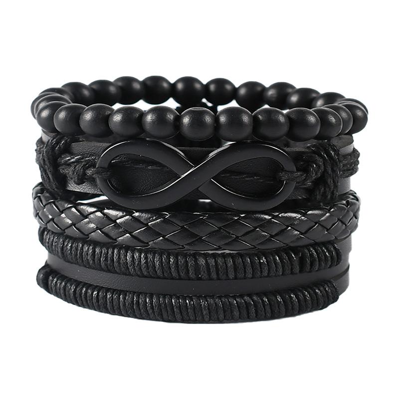 ・主な素材: レザー・加工: 編み込み・対象: メンズ・おすすめ用途: 旅行記念・カラー: グレー・スタイル: レトロ・スタイル分類: アートレトロ・カテゴリ: ブレスレット