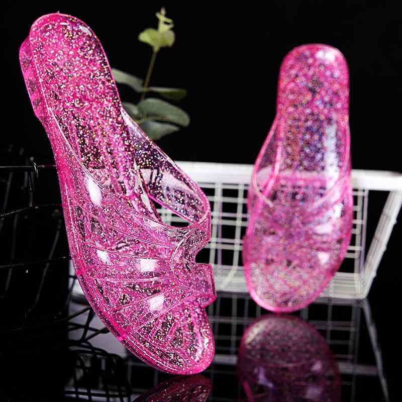 ・スタイル: モダンシンプル・靴面素材: 綿・靴底素材: PVC・柄: 無地・靴底製法: 硫化・ヒールスタイル: 厚底・カラー展開: ピンク、茶色、透明