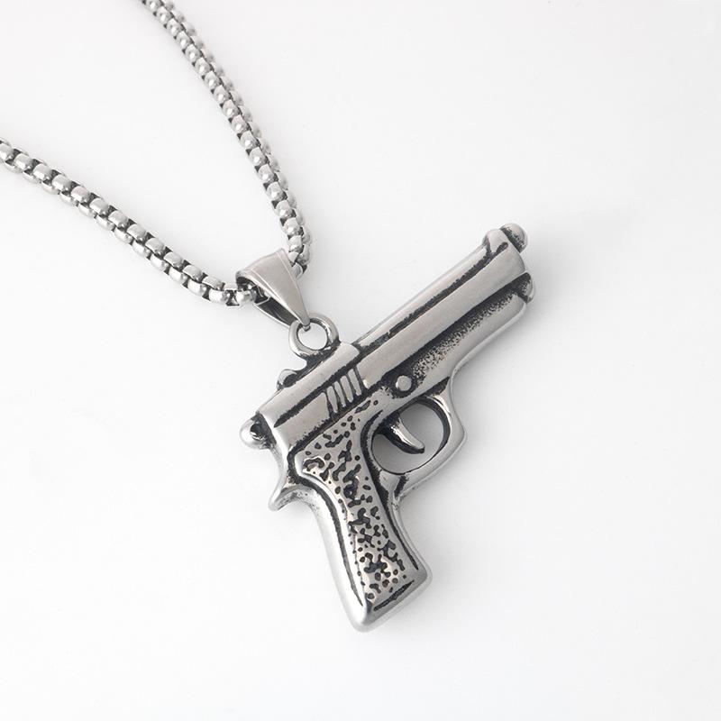 ・カテゴリ: ネックレス・スタイル: パンク・主な素材: チタン鋼・加工方法: 鋳造・種類: トップのみ、チェーン付き（幅3mm、長さ50cm）、チェーン付き（幅3mm、長さ55cm）、チェーン付き（幅3mm、長さ60cm）・対象: ユニセックス