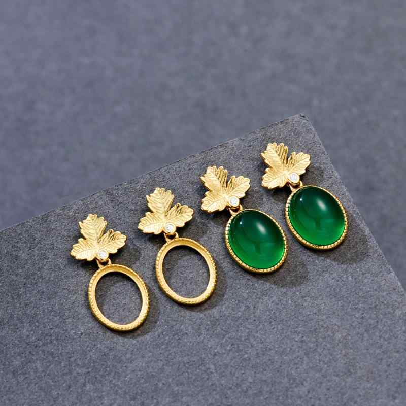 ・カテゴリ: ピアス・対象: レディース・スタイル: ファッションOL・素材: S925・純度: S925銀・加工方法: 電鍍・カラー: ゴールド・デザイン要素: 幾何学模様、円形・石座サイズ: 8mm×10mm