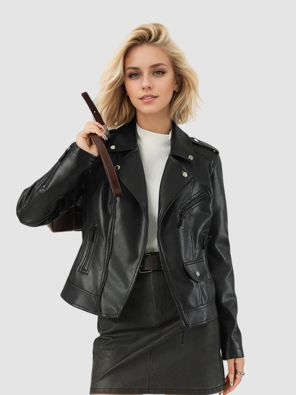 ・カテゴリ: レザージャケット・主な素材: PUレザー・ネックライン: ラウンドネック・袖丈: 長袖・袖タイプ: レギュラー・フィット: スリム・着丈: ミドル丈 (約50cm～65cm)・開閉: ファスナー・加工: キルティング・デザイン...