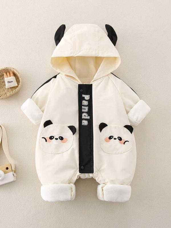 ・カテゴリ: ロンパース、カバーオール・主な素材: ポリエステル100%・袖丈: 長袖・厚さ: 厚手・カラー: オフホワイト・サイズ展開: 73cm, 80cm, 90cm, 100cm・対象年齢: 新生児(0-1歳、身長80cm以下)