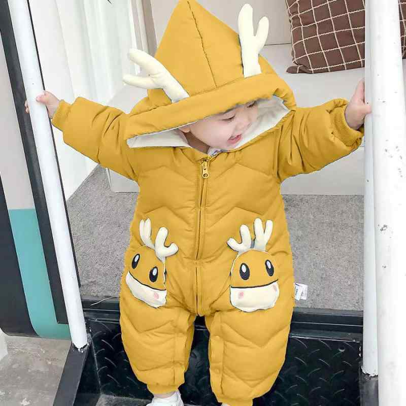 ・カテゴリ: ロンパース、カバーオール・性別: 男女兼用・対象年齢: 1〜3歳 (身長80〜100cm)・袖丈: 長袖・フード: 付き（取り外し不可）・厚さ: 厚手・主な素材: ポリエステル100%・留め具: ジップアップ・スタイル: 韓国...