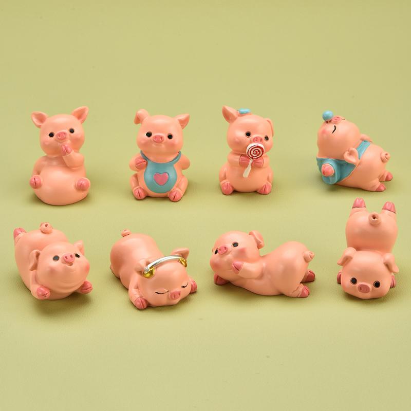 ・素材: 合成樹脂・カテゴリ: 樹脂工芸品・デザイン: 棒棒糖ピッグ、安らぎピッグ、腹巻ピッグ、うつ伏せピッグ、泡ピッグ、クールピッグ、空想ピッグ、音楽ピッグ・スタイル: モダンシンプル・製造方法: 注型・表面加工: 彩色塗装