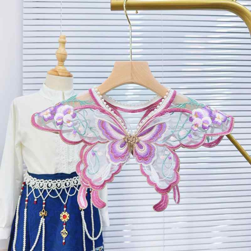 [&amp;quot;・対象年齢: 大人・カラー展開: パール襟巻き＋金属留め具、手縫いビーズタッセル＋パール襟巻き金属留め具・素材: ポリエステル繊維・柄: 蝶・幅: 16cm・裏地素材: ポリエステル繊維・スタイル: スウィート、カジュ...