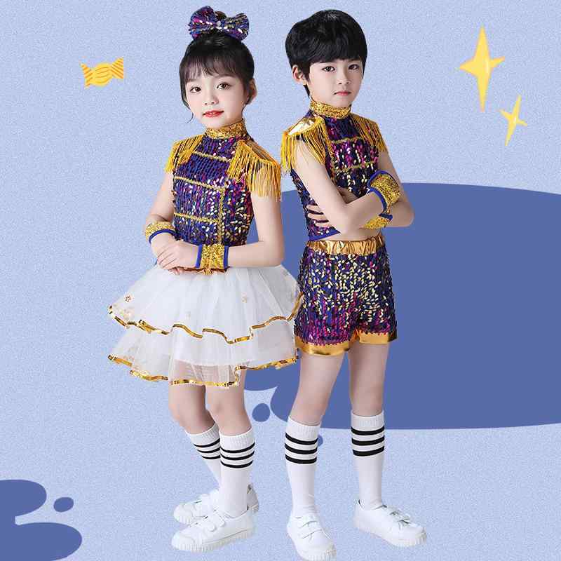 ・カテゴリ: 子供用ステージ衣装、ダンス衣装・性別: 男女兼用・要素: キュート・生地加工: 柔軟処理・スタイル: ヒップホップ・主な素材: ポリエステル・カラー展開: 男子モデル、女子モデル・サイズ展開: 110cm、120cm、130c...