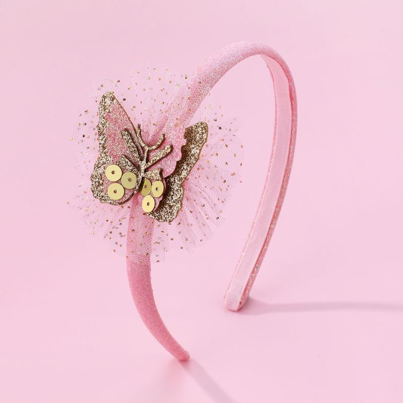 ・カテゴリ: ヘアアクセサリー・主な素材: 布・加工工程: ハンドメイド・デザイン: 蝶・カラー展開: ピンク・スタイル: カジュアル、ミニマル・対象: キッズ・モチーフ: 動物