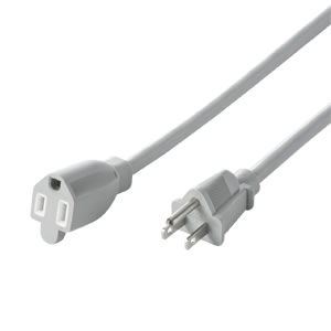 タップや機器の電源延長に便利。3Pの延長用・5m。【特長】●タップの電源コード（3P）などを延長できます。●コードは丈夫なVCTF（ビニルキャブタイヤ丸形コード）を採用しています。●環境を考慮した無鉛ハンダ材料を使用したRoHS対応製品です...
