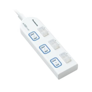 セーフティ&エコの｢個別防水スイッチ付｣。◆こまめな｢入｣｢切｣でかしこく省エネできる個別防水スイッチ付。 ◆世界初、防水機能付の扉・個別スイッチで水しぶき・ホコリの侵入をガード。【仕様】■コードの長さ 2m　 ■コンセント差し込み口数 3...