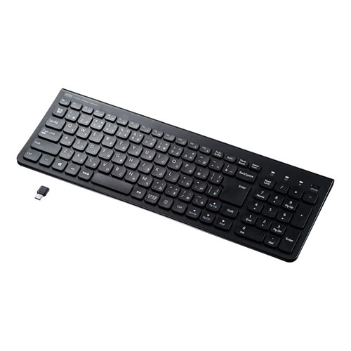 無駄を省いた薄型＆コンパクトキーボード。Type-Cコネクタ。■特長Type-C接続に対応した2.4GHzワイヤレスキーボードです。最大10m離れた場所からでも動作可能です。最薄部6mmの超薄型形状です。最厚部でも14.4mmで持ち運びや収...