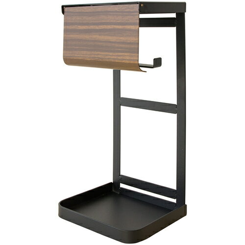 キレイな木目転写スチールのスタイリッシュなデザイントイレットペーパーホルダー『TEER（ティール）』。取り出しやすいペーパーはサイドから差し込むだけの簡単交換。 ホルダーの下にストックが置ける縦型の省スペースデザインでおトイレが快適。ネジ4...