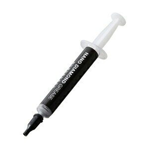 CPUとヒートシンクなどの間に塗り、熱伝導効率を高める！●CPUとヒートシンクなどの間に塗り、熱伝導の効率を高めます。●ナノダイヤモンドパウダー配合。●非常に低い熱抵抗のため、優れた熱性能。●扱いやすい注射器タイプです。※子供の手に届かない...