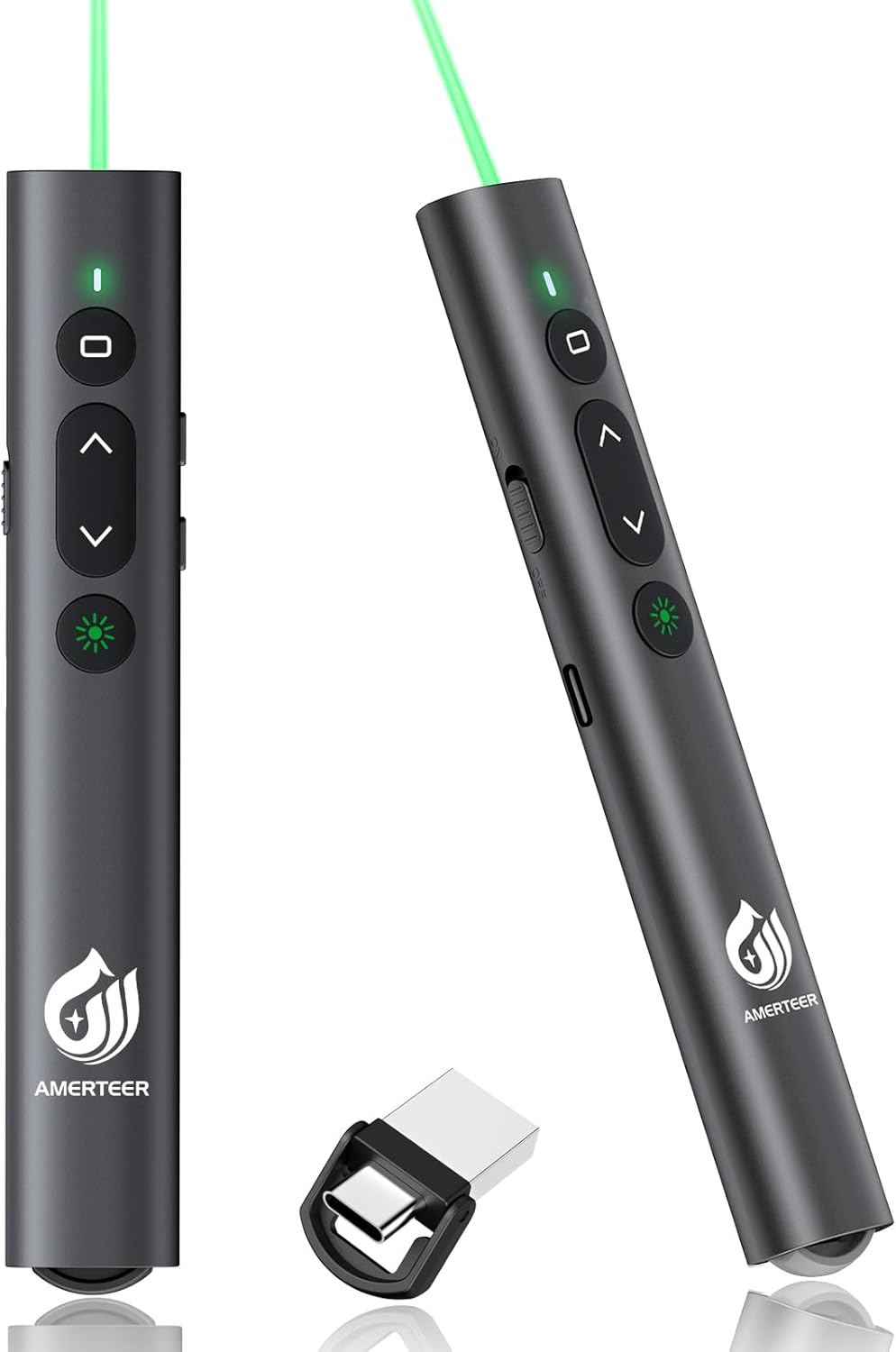 ブランドAMERTEER保証について1年特　徴充電式製品型番071Green重　量約30gサイズ142×23.2×14.3mmワイヤレス操作技術2.4GHz制御距離（理論値）30m(※遮蔽物・電波干渉・PC 環境により変動)推奨安定距離約1...
