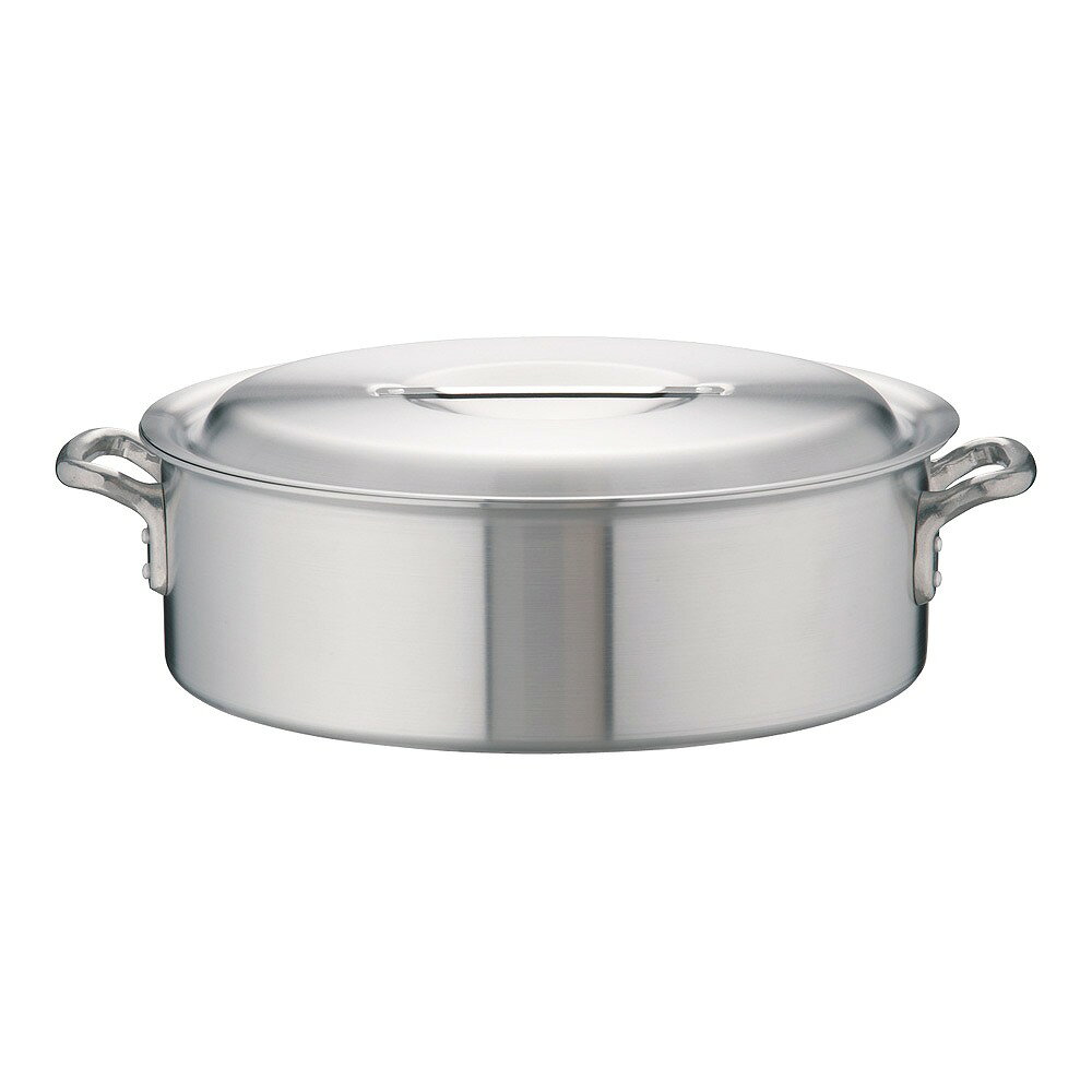 商品説明商品名：アルミDON外輪鍋　　51cm 品番：AST27051サイズ表示(内径cm),外径×深さ(mm),容量(L),質量(),板厚(mm)51,531×170,33.0, 7.2 ,4.0JANコード：4970197561515仕...