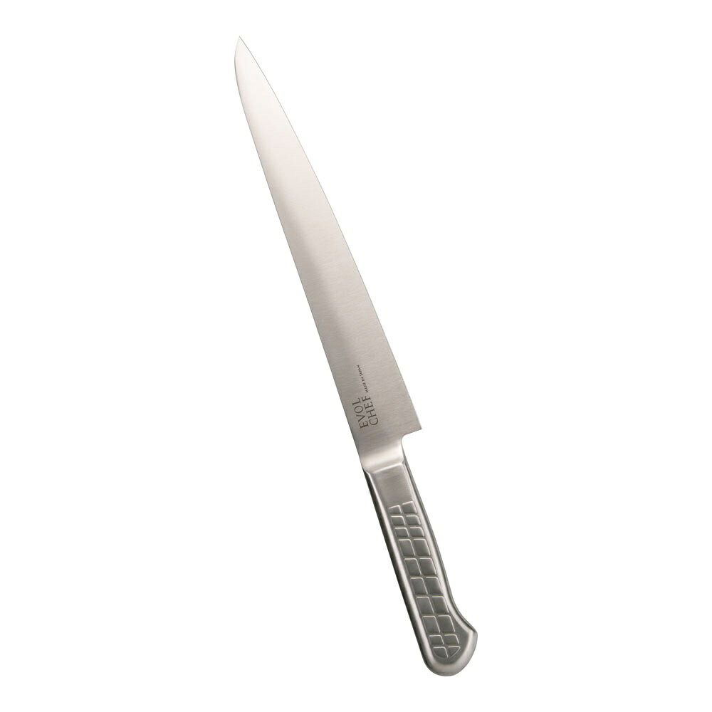 商品説明商品名：エボルシェフ 筋引　24品番：AEB0301サイズ：全長(mm)377JANコード：4901601200133素材：刃体:ハイカーボンステンレス刃物鋼原産国：日本商品詳細EVOLCHEF(エボルシェフ)シリーズ●ステンレスの...