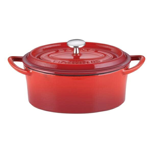 商品説明 商品名：ボン・ボネール　ココットオーバル 17cm　レッド品番：ABVB608 ●サイズ(cm):17●カラー:レッド●(内寸)間口×奥行×深さ(mm):173×120×71●容量(cc):1000●質量(kg):2.1●底径(m...