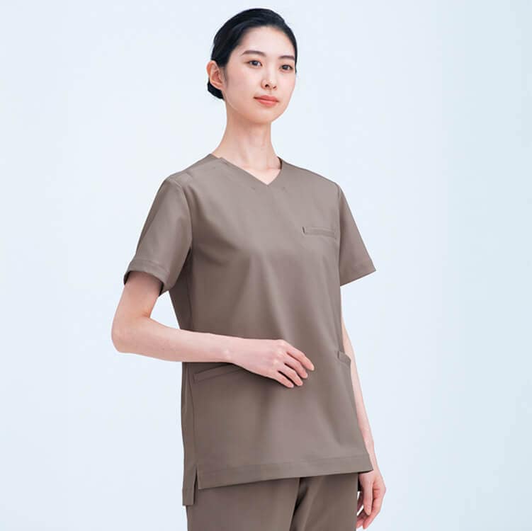 【医療スクラブ 男女兼用】ストレッチ・制電「動きやすいシルエット」SEK制菌加工・透け防止 SS〜3L 8色 / 医療白衣ユニフォーム ◆ ストレッチ ストレッチ機能で動きにしなやかに フィットし、身体のラインに優しく 沿う設計の医療スクラ...