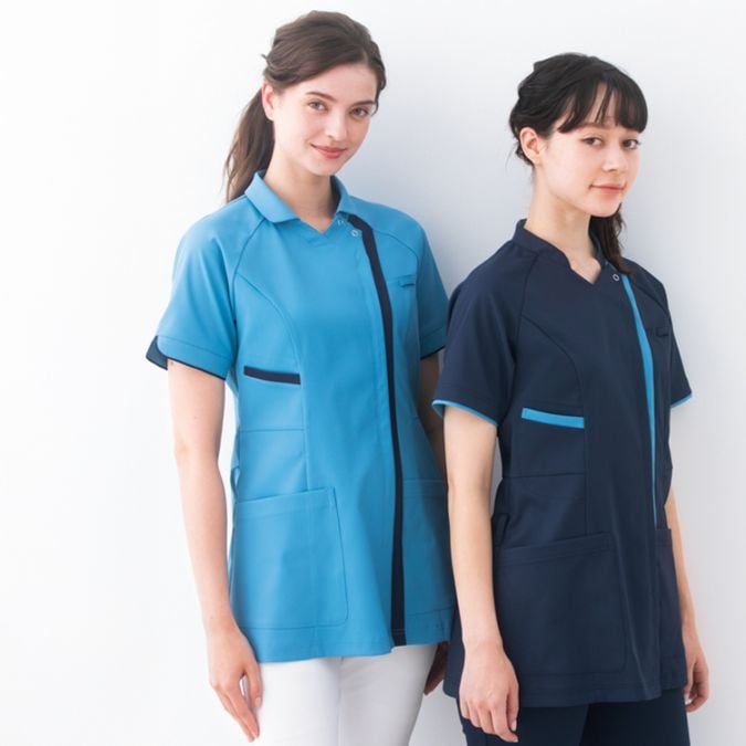 【ケーシー白衣 レディース】SEK制菌「透け防止＆ストレッチ」工業洗濯可・制電・防汚 S〜4L 8色 / 医療用ユニフォーム 【ケーシー白衣 レディース】SEK制菌「透け防止＆ストレッチ」工業洗濯可・制電・防汚 S〜4L 8色 / 医療用ユ...