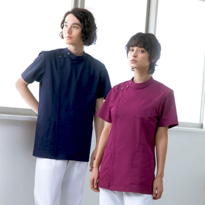 【医療用ユニフォーム】ケーシー白衣・男女兼用「吸汗速乾＆ストレッチ」SEK制菌・工業洗濯可・透け防止 SS〜5L 6色 / ナースウェア 【医療用ユニフォーム】ケーシー白衣・男女兼用「吸汗速乾＆ストレッチ」SEK制菌・工業洗濯可・透け防止 ...
