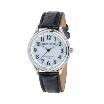 文字盤に設置されたソーラーパネルが、光を電気に変え、充電し駆動します。一度フル充電にすると、約4ヶ月充電なしでも動きます。ライトなどの明るい光を文字盤に当て、充電してください。サイズ幅×高さ×厚さ:約39.3×240×9mm個装サイズ：17...