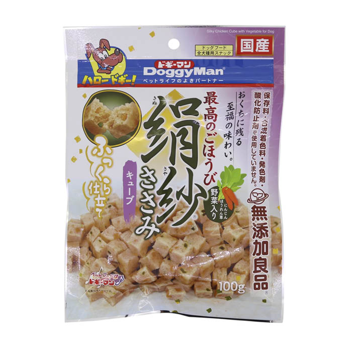 [特長]:■ササミたっぷり、至福の味わい。■ふんわりやわらか新食感のごほうびおやつ。[原材料]:■肉類(鶏ササミ、鶏胸肉、鶏肉)、小麦粉、糖類、タピオカでん粉、植物油脂、野菜類(ほうれん草、にんじん)、コラーゲンペプチド、魚軟骨抽出物(コン...