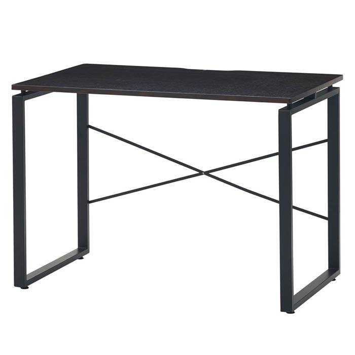 ダーク木目柄 ●本体寸法：W1000×D600×H720mm●本体重量：12kg●材質：天板／MDF PVC貼り、脚フレーム／スチール 粉体焼付塗装アジャスター／ポリプロピレン●組立：お客様組立