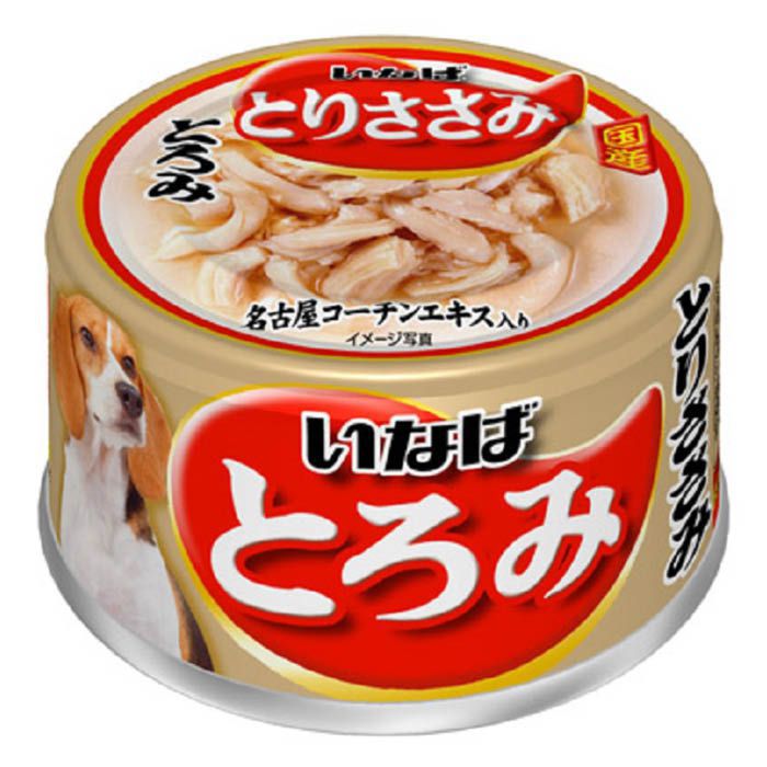 [特長]：■食品素材を使用し生産[原材料]：鶏肉（ささみ）、チキンエキス、増粘剤（加工デンプン）、増粘多糖類、ビタミンE、紅麹色素、緑茶エキス、カロテノイド色素[栄養成分表示]：粗たん白質8.0％以上、粗脂肪0.4％以上、粗繊維0.2％以下...